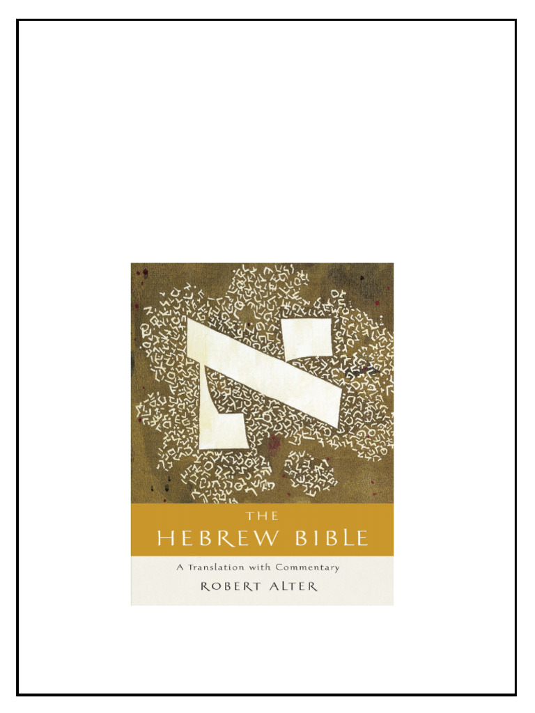 The Hebrew Bible Robert Alter Download | PDF