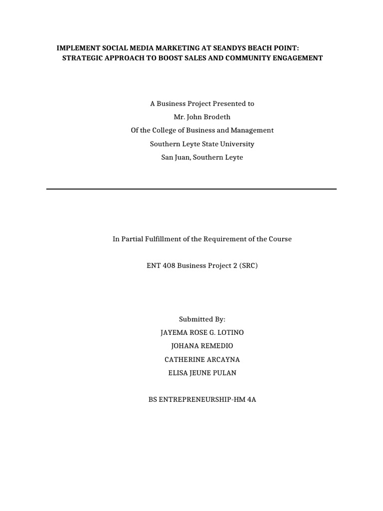 Business Project 2 Output 2 | PDF | Resort | Hotel