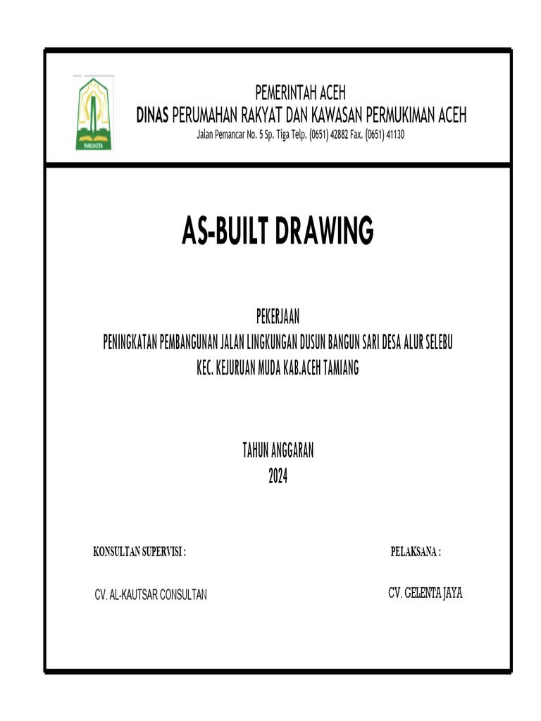 As-Built Drawing Alur Selubu | PDF