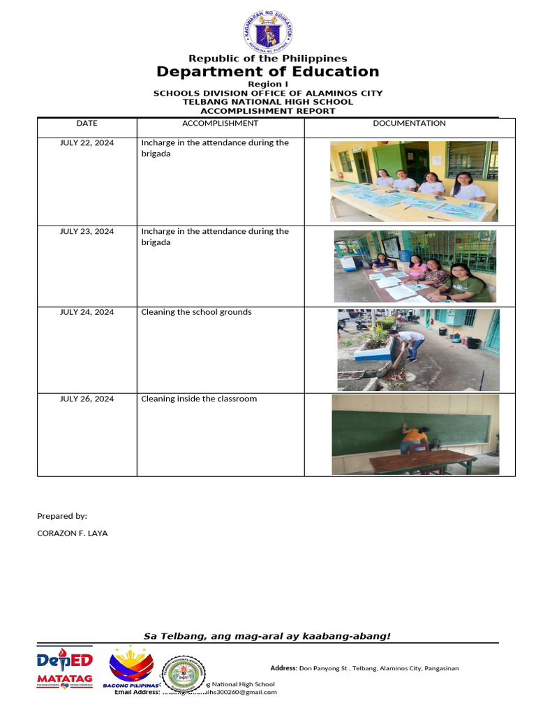 Accomplishment Final | PDF