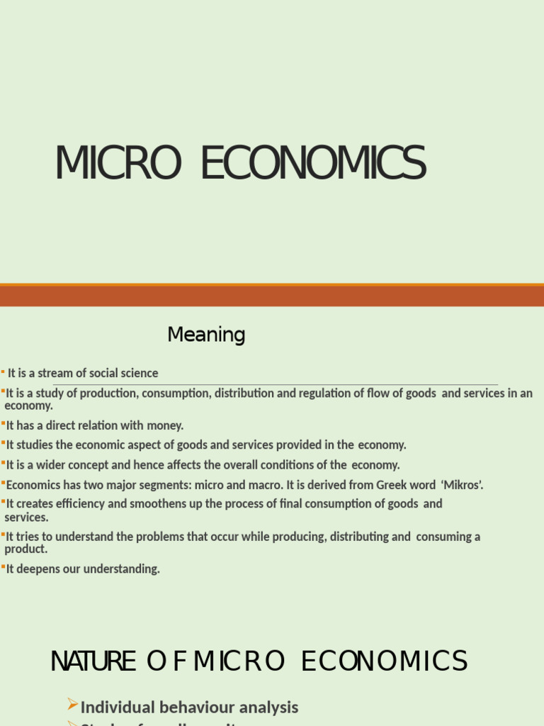 Importance of Micro Eco | PDF | Economics | Microeconomics