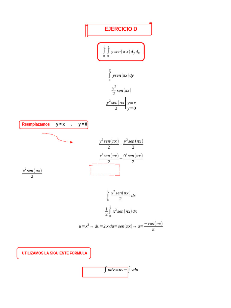Matematica III Ejercicio D y e | PDF