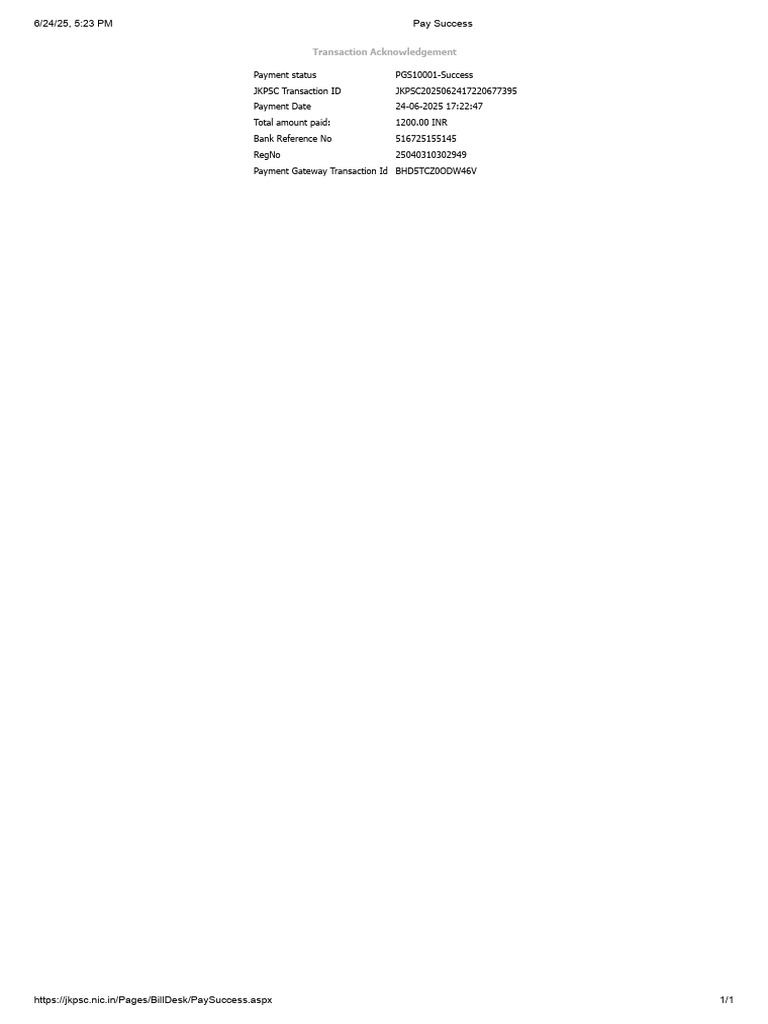 Pay Success | PDF