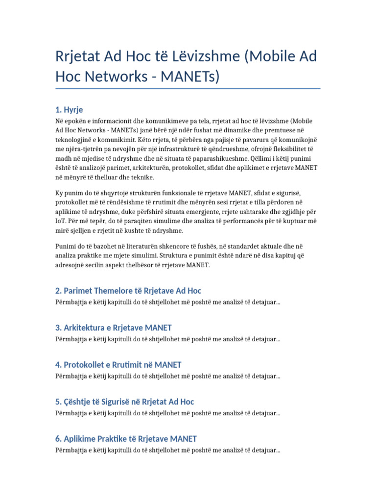 Teme Diplome MANET-2 | PDF