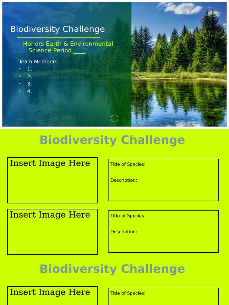 Biodiversity Challenge | PDF