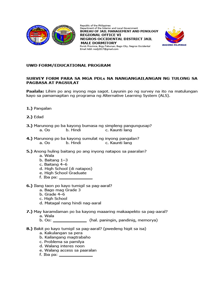 Survey Questionaire | PDF