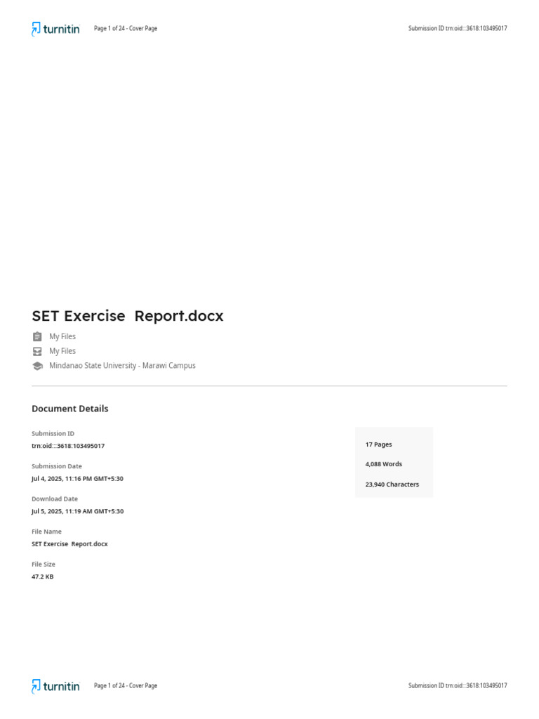 SET Exercise Report | PDF | Errors And Residuals | Coefficient Of ...