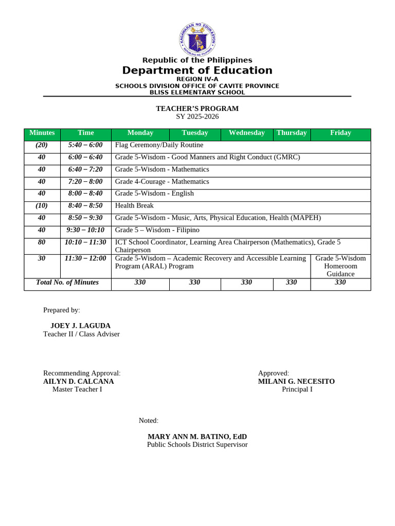 Teachers Program Final Template | PDF