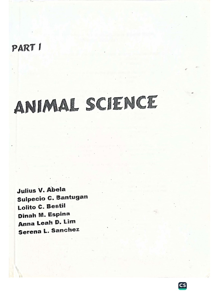 Animal Science | PDF
