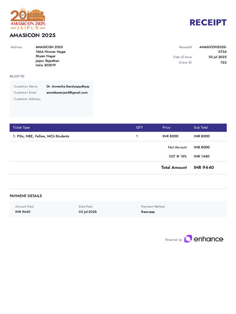 Amasicon Receipt | PDF