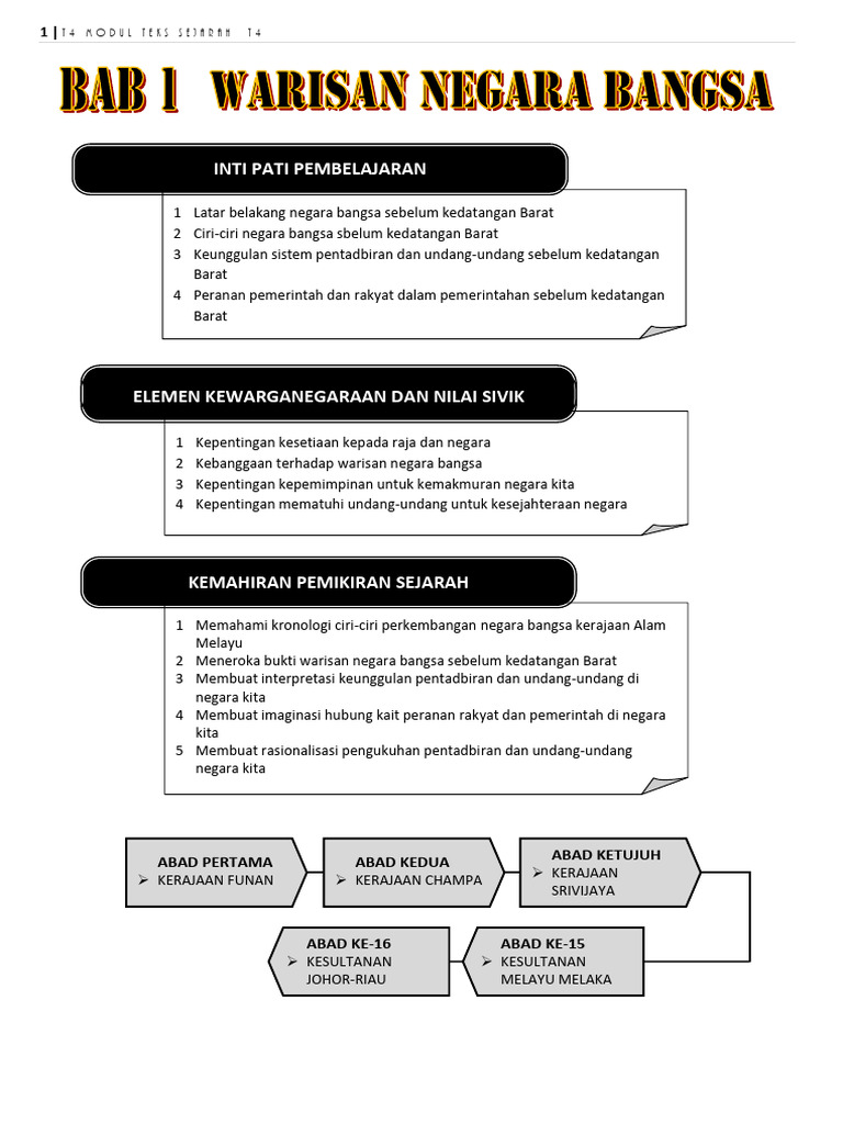 Latihan Bab 1 t4 | PDF