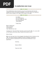 Block Letter Template | PDF | Written Communication | Writing