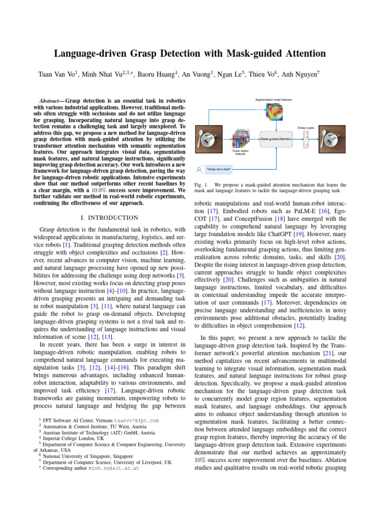 2024 - IROS - Language-Driven Grasp Detection With Mask-Guided Attention | PDF | Image ...
