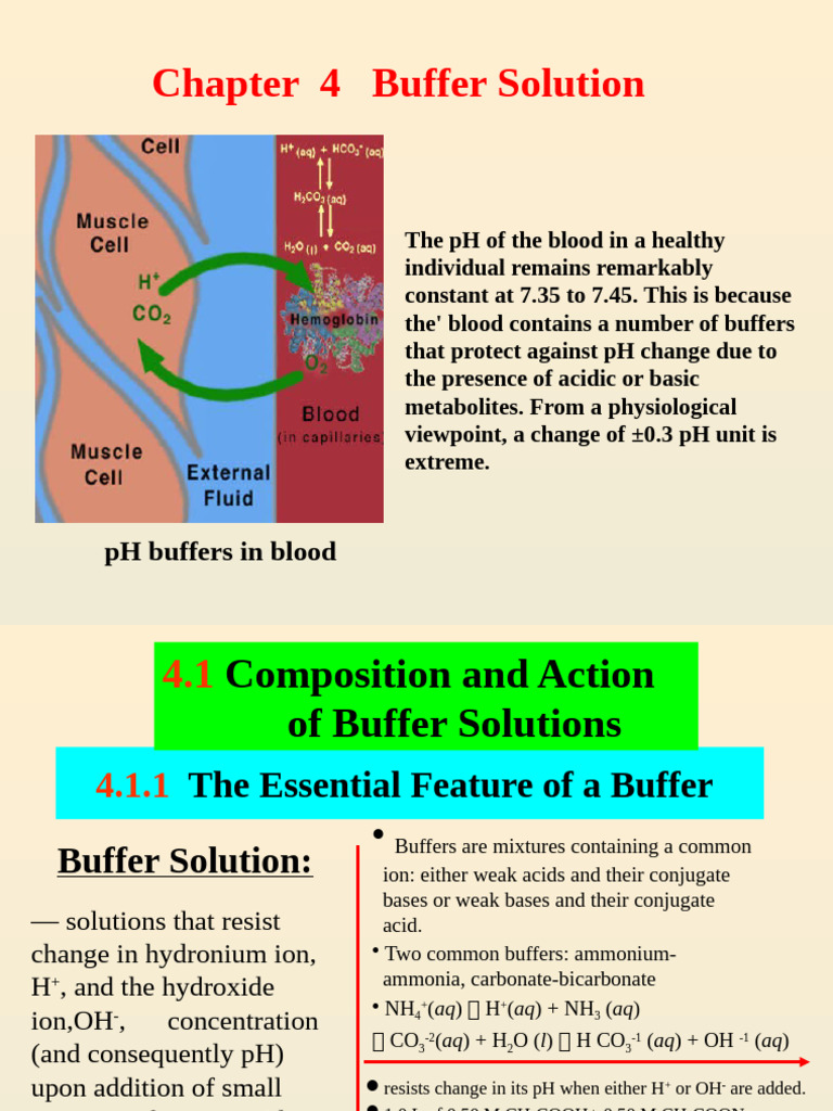 Chapter 4 Buffer Solution | PDF | Buffer Solution | Ph