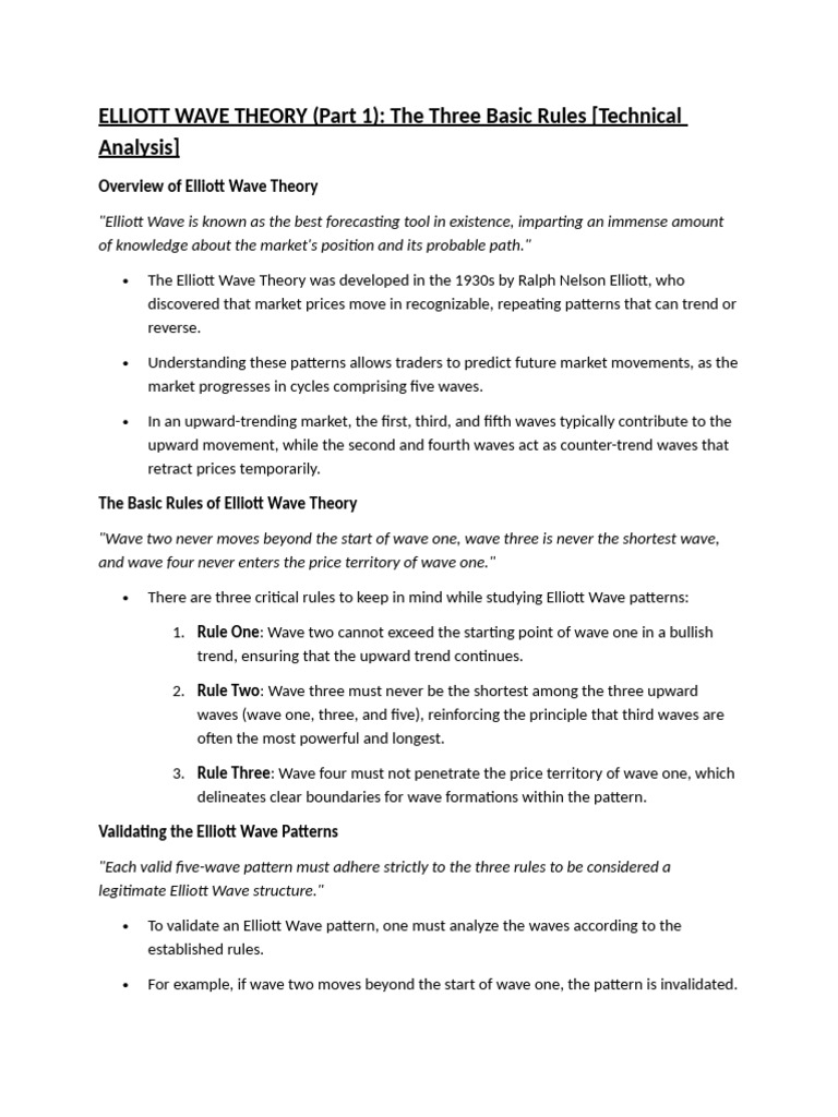 Elliott Wave Theory | PDF | Motivation | Motivational