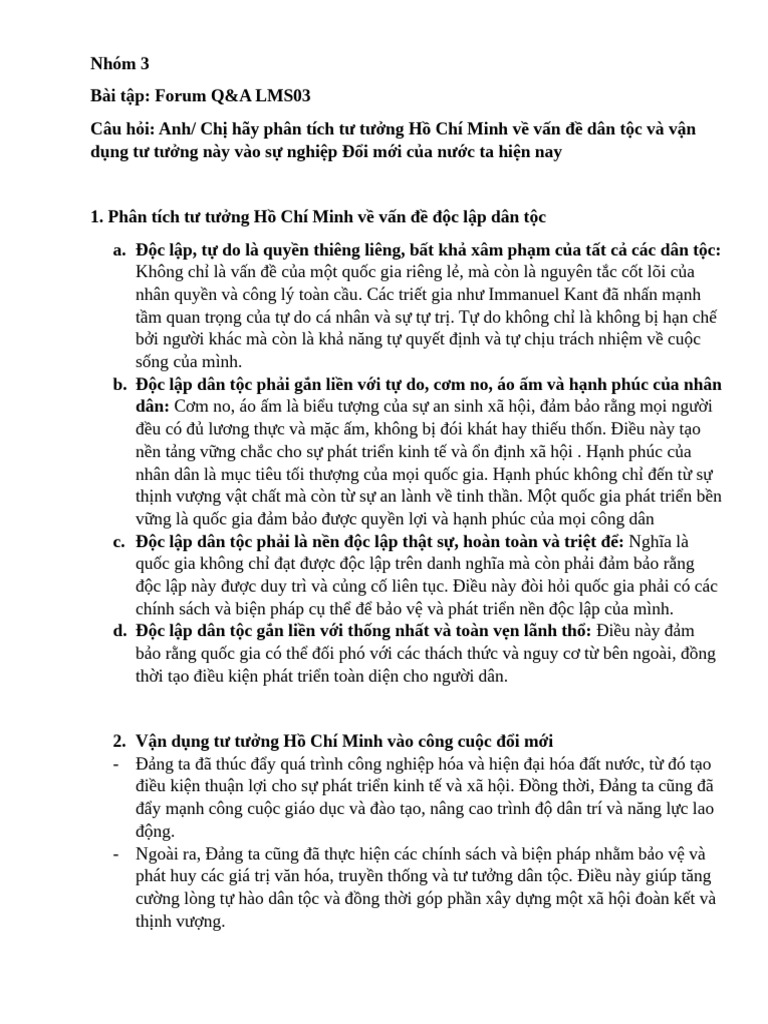 Nhóm 3 Forum Qa Lms03 | PDF