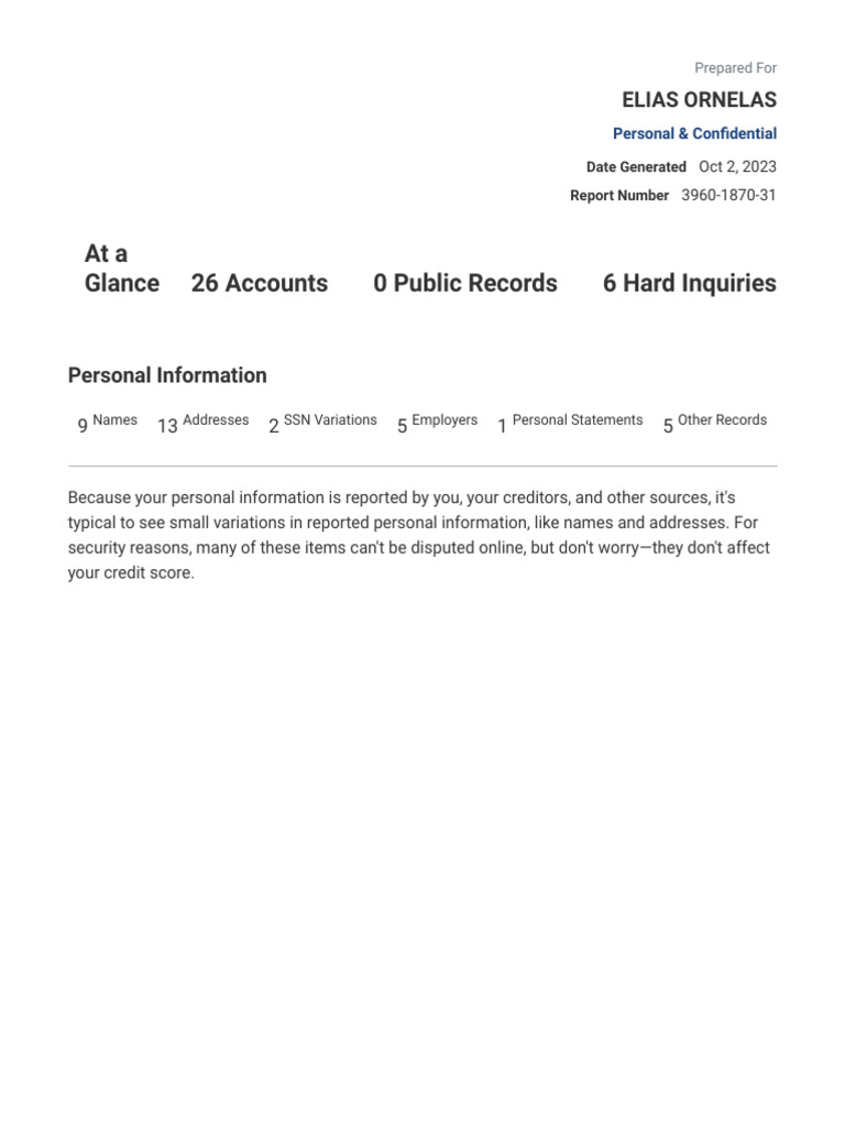 Annual Credit Report - Experian | PDF | Credit Card | Credit
