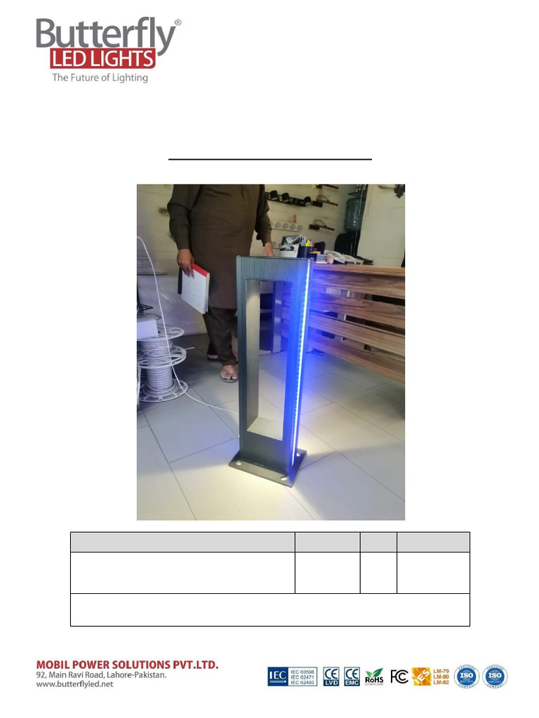 Quotation For Dynamic Bollard Light | PDF