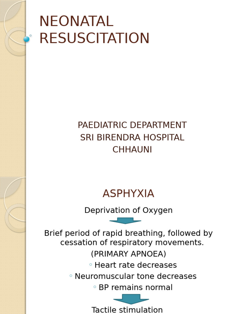 Neonatal Resuscitation | PDF | Cardiopulmonary Resuscitation | Breathing