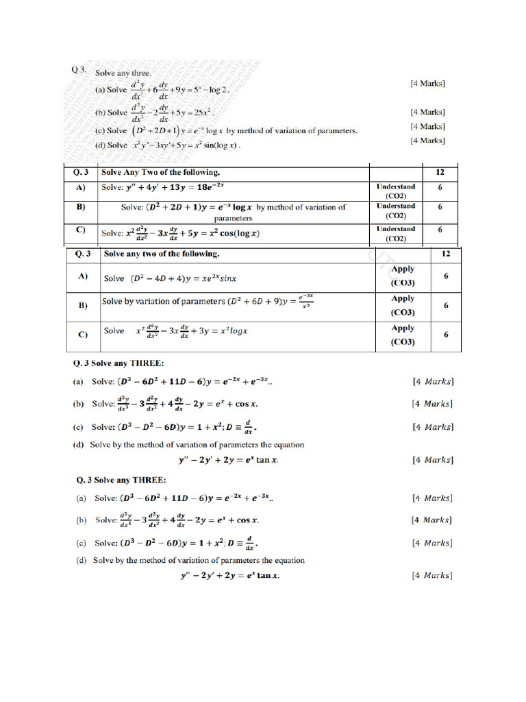EMT II - Unit 3 PYQ | PDF