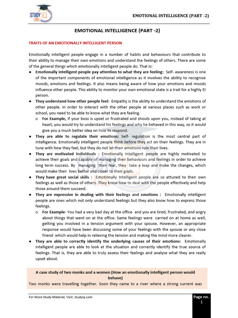 L11 Emotional Intelligence Part 2 1677843208 | PDF | Emotional Intelligence | Thought