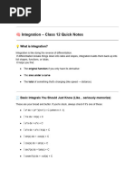Integration Cheat Sheet | PDF