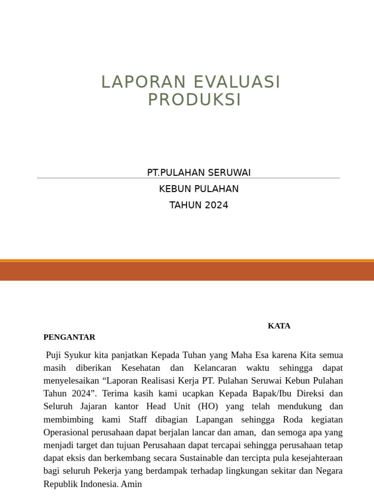 Laporan Akhir Tahun 2024 | PDF
