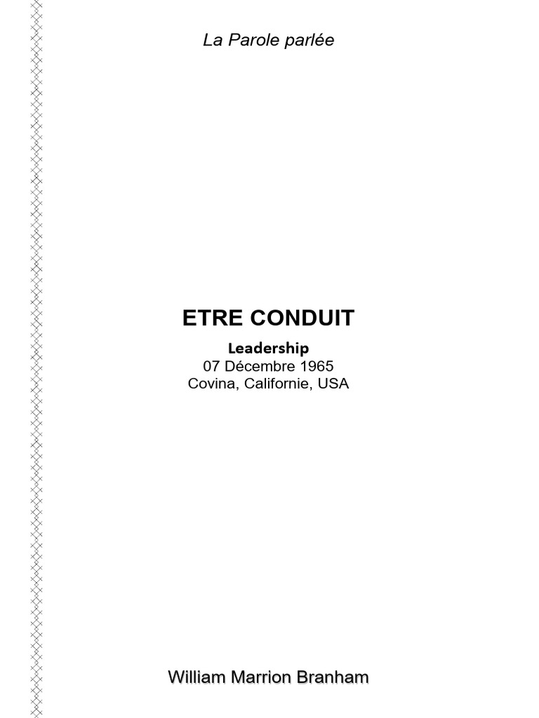 Être Conduit par William Branham | PDF | Blé | Mouton