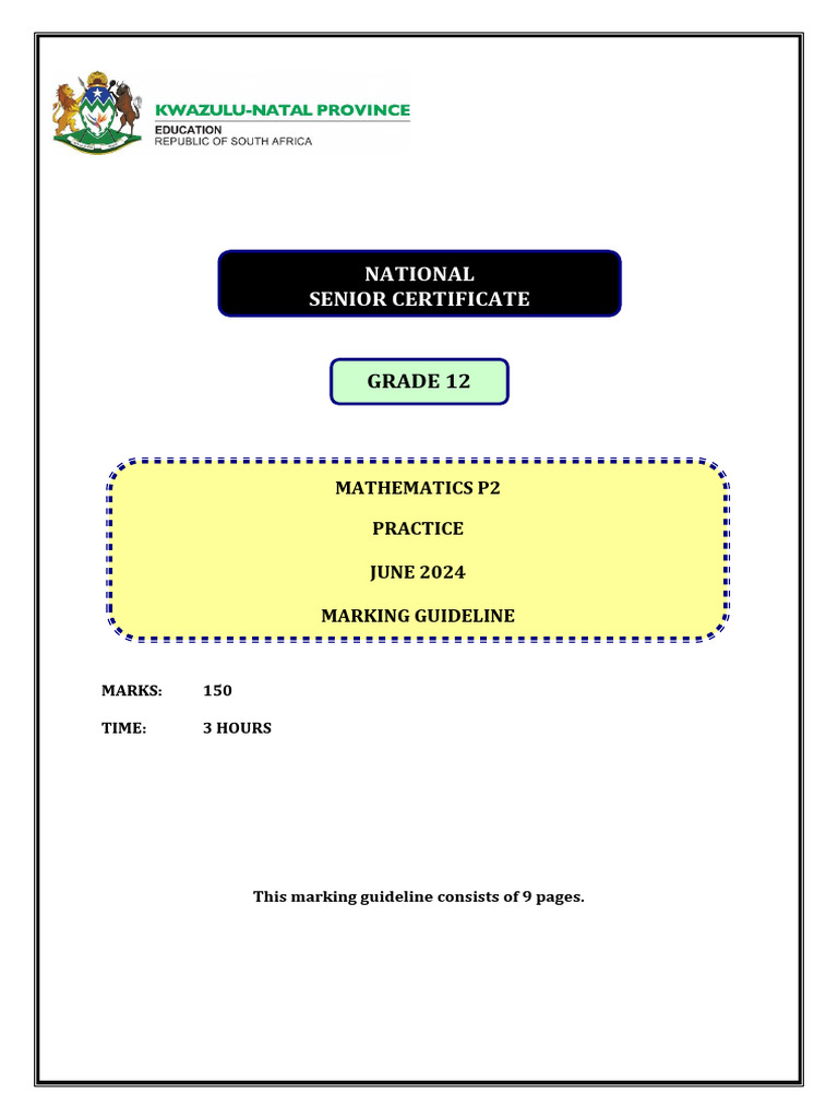 Grade 12 Math P2 Practice Paper 2024 | PDF | Elementary Geometry ...