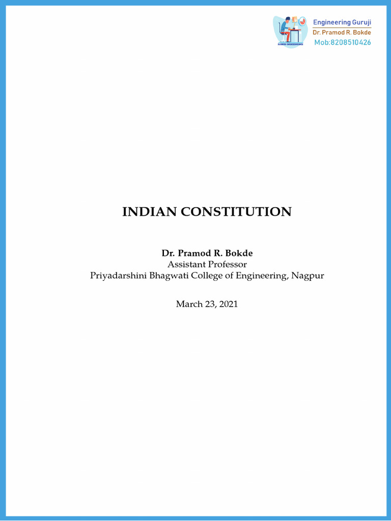 Overview of the Indian Constitution | PDF | Partition Of India ...