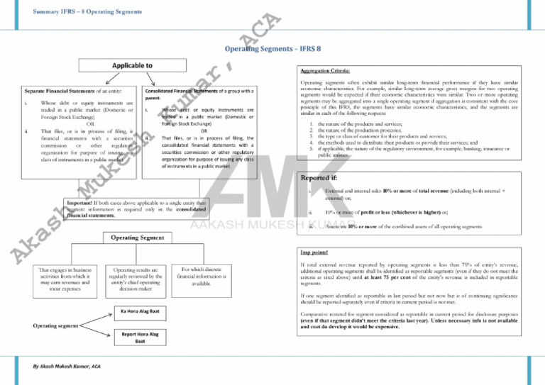 Summary IFRS-8 | PDF