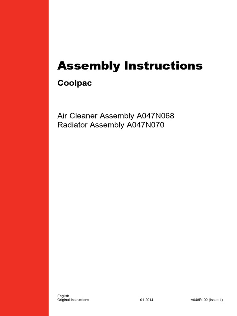 Assembly Instructions - 82.5kva | PDF | Mechanical Engineering ...