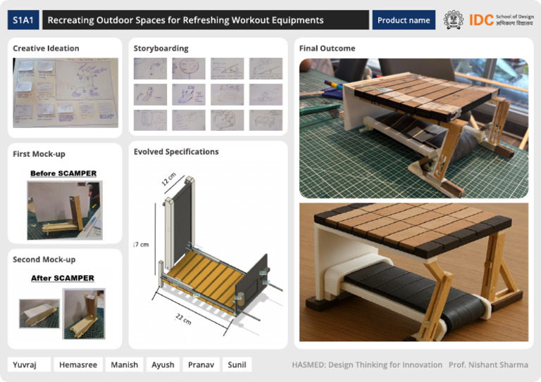 S1A1 Recreating Outdoor Spaces For Refreshing Workout Equipments | PDF