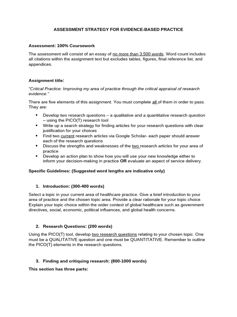 Assignment Instructions March 2025 | PDF | Methodology | Systematic Review