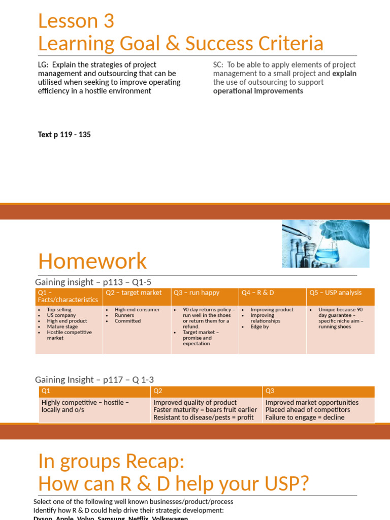 Unit 3 Topic 2 Lesson 3 | PDF | Outsourcing | Marketing