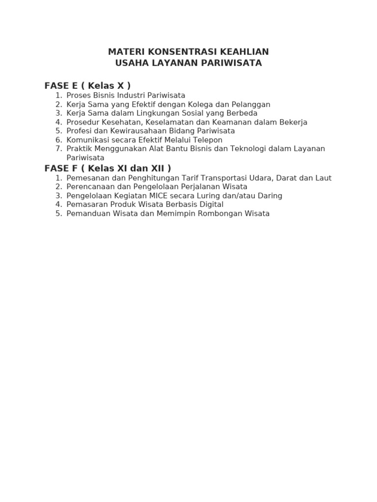 Materi Konsentrasi Keahlian | PDF