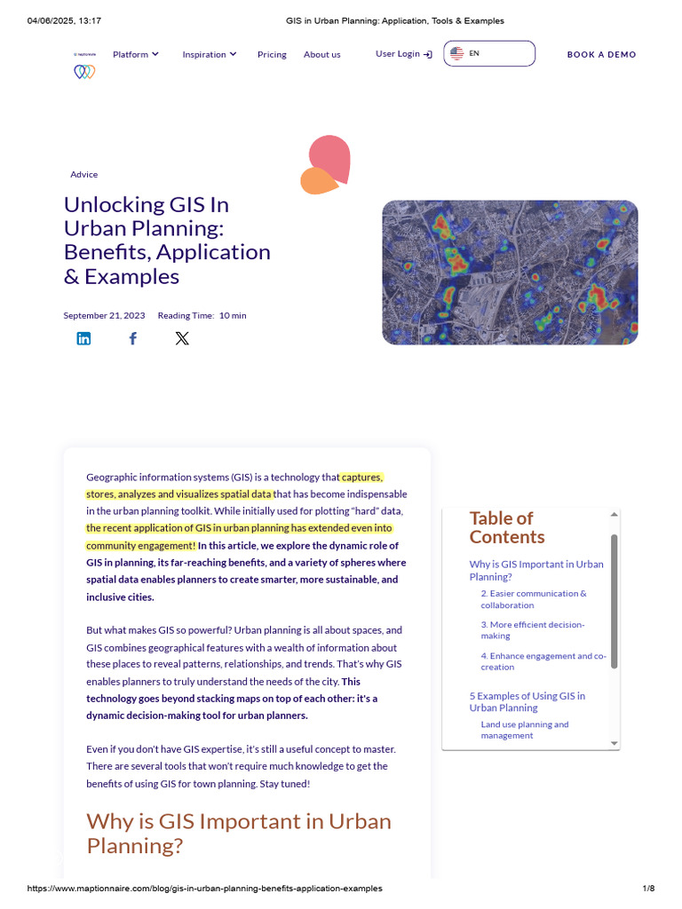 GIS Benefits in Urban Planning Explained | PDF | Geographic Information ...