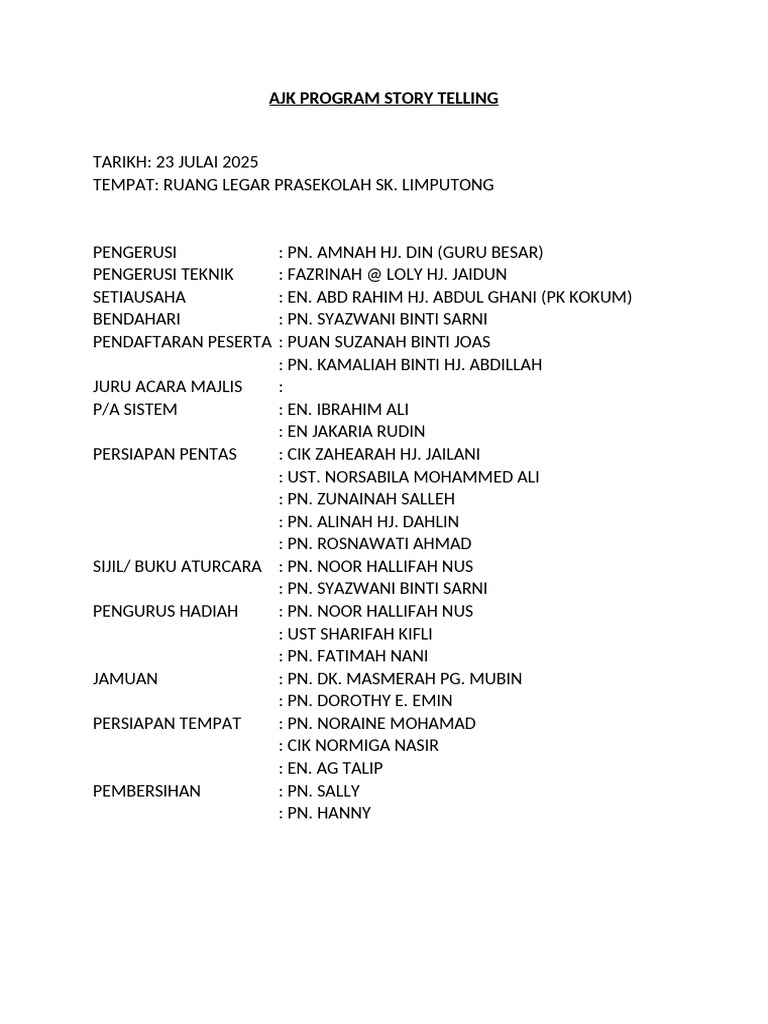 Ajk Program Story Telling | PDF