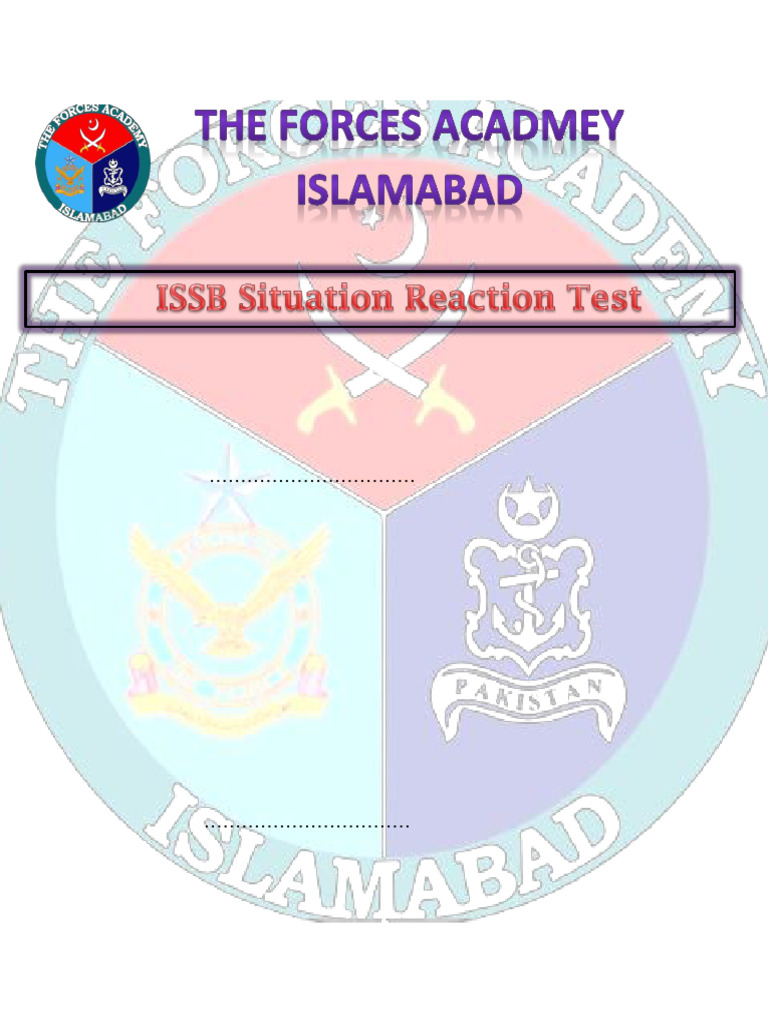 ISSB Situation Reation Test | PDF