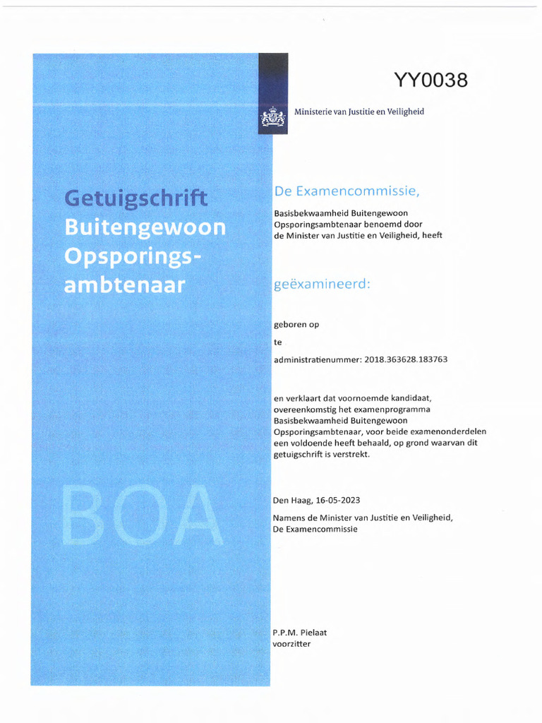 Getuigschrift | PDF