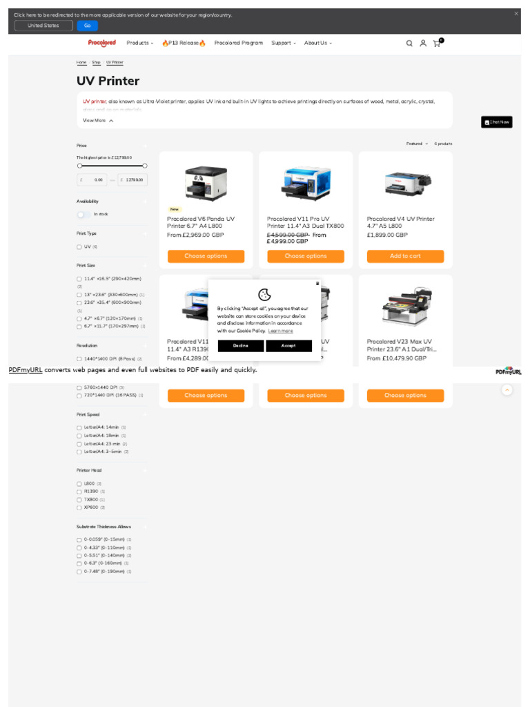 Procolored Eu Collections Uv Printer Pdf Printer Computing 2899