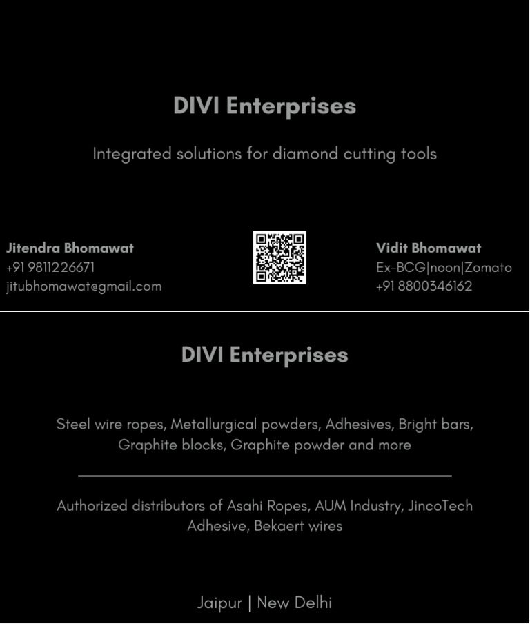 DIVI Enterprises - Business Card | PDF