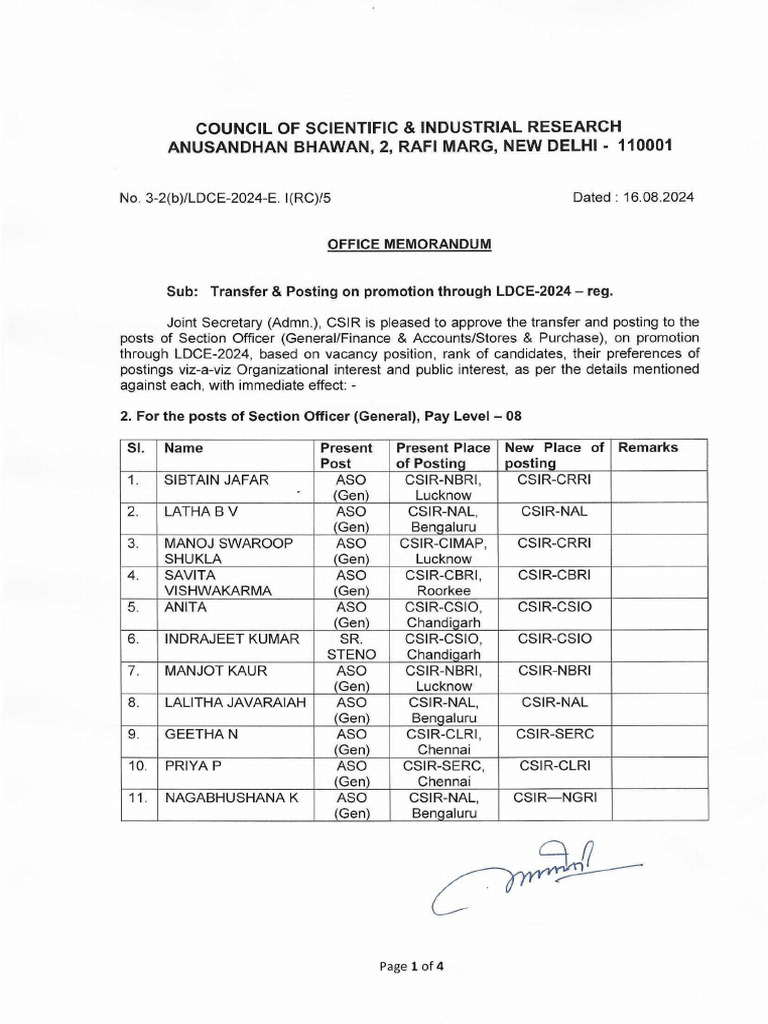 Transfer and Posting | PDF