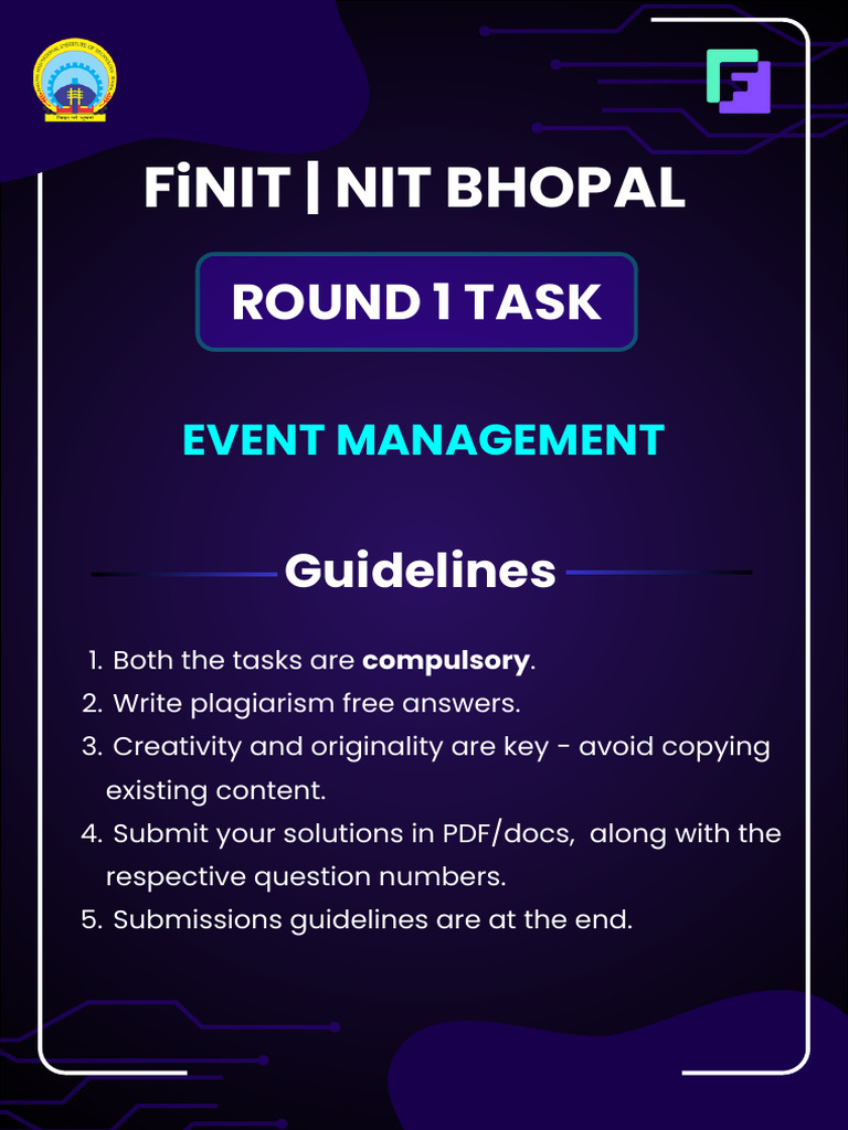 Event Management Task Round-1 | PDF