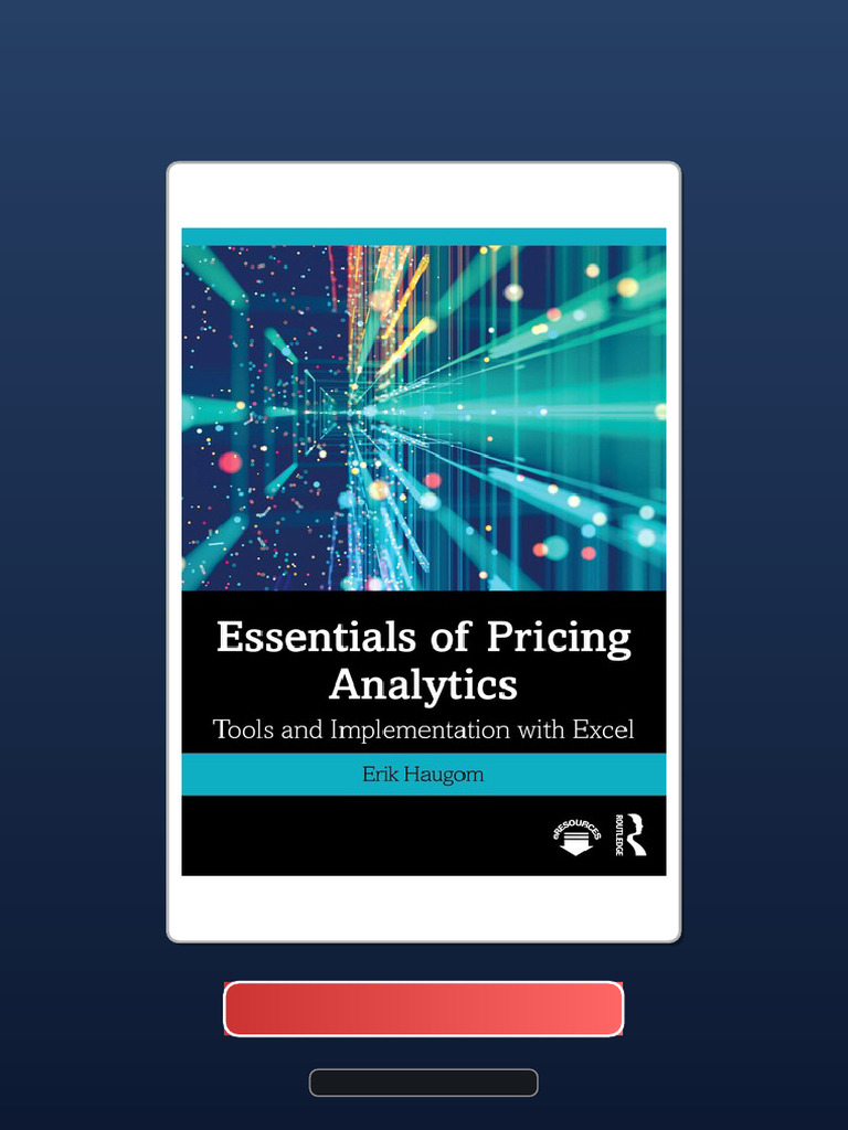 Essentials of Pricing Analytics Tools and Implementation With Excel 1st Erik Haugom eBook and ...