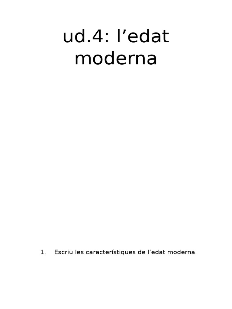 Edat Moderna. | PDF