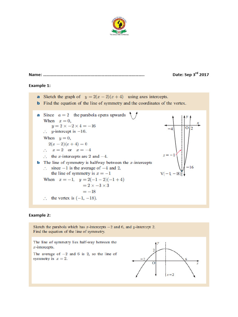 Quadratic Equations Practice Worksheet | PDF