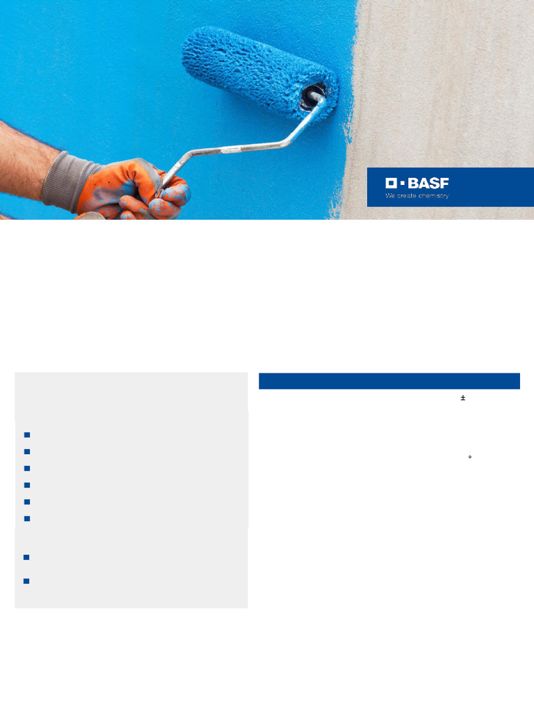 Acronal® 7855: Mastic Waterproofing Solution | PDF | Polymers | Applied ...