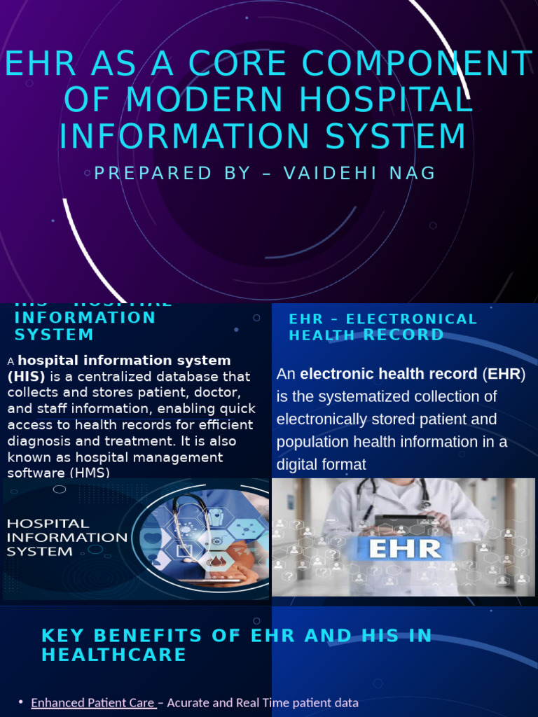 Ehr As A Core Component of Modern Hospital | PDF | Electronic Health ...