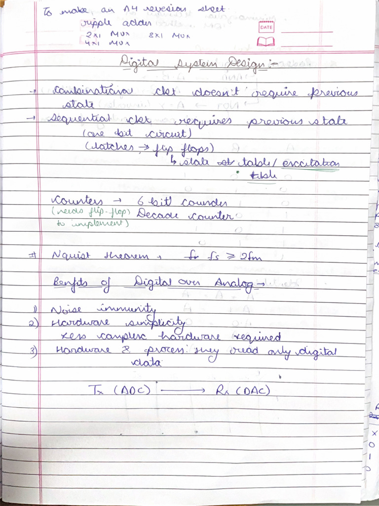 Digital System Design Notes | PDF